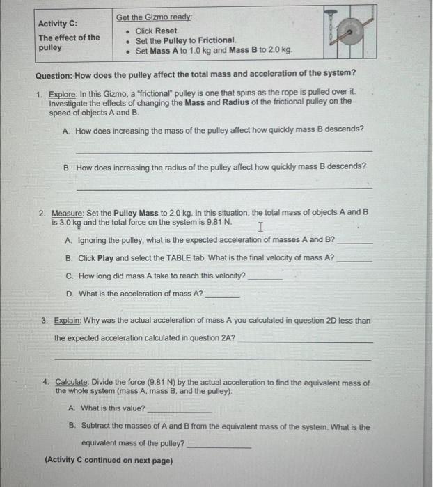 Solved Please use Gizmos to do my Lab assignment. I have | Chegg.com