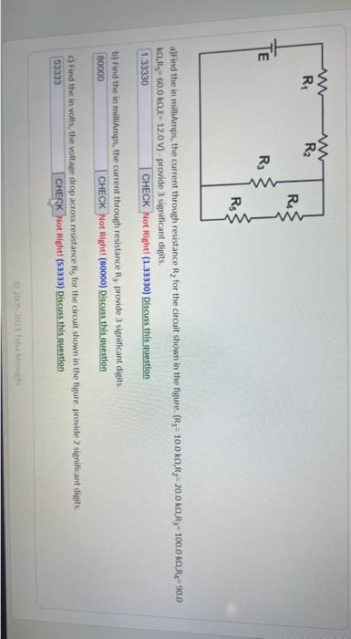 Solved a)Find the in milliamps, the current through | Chegg.com