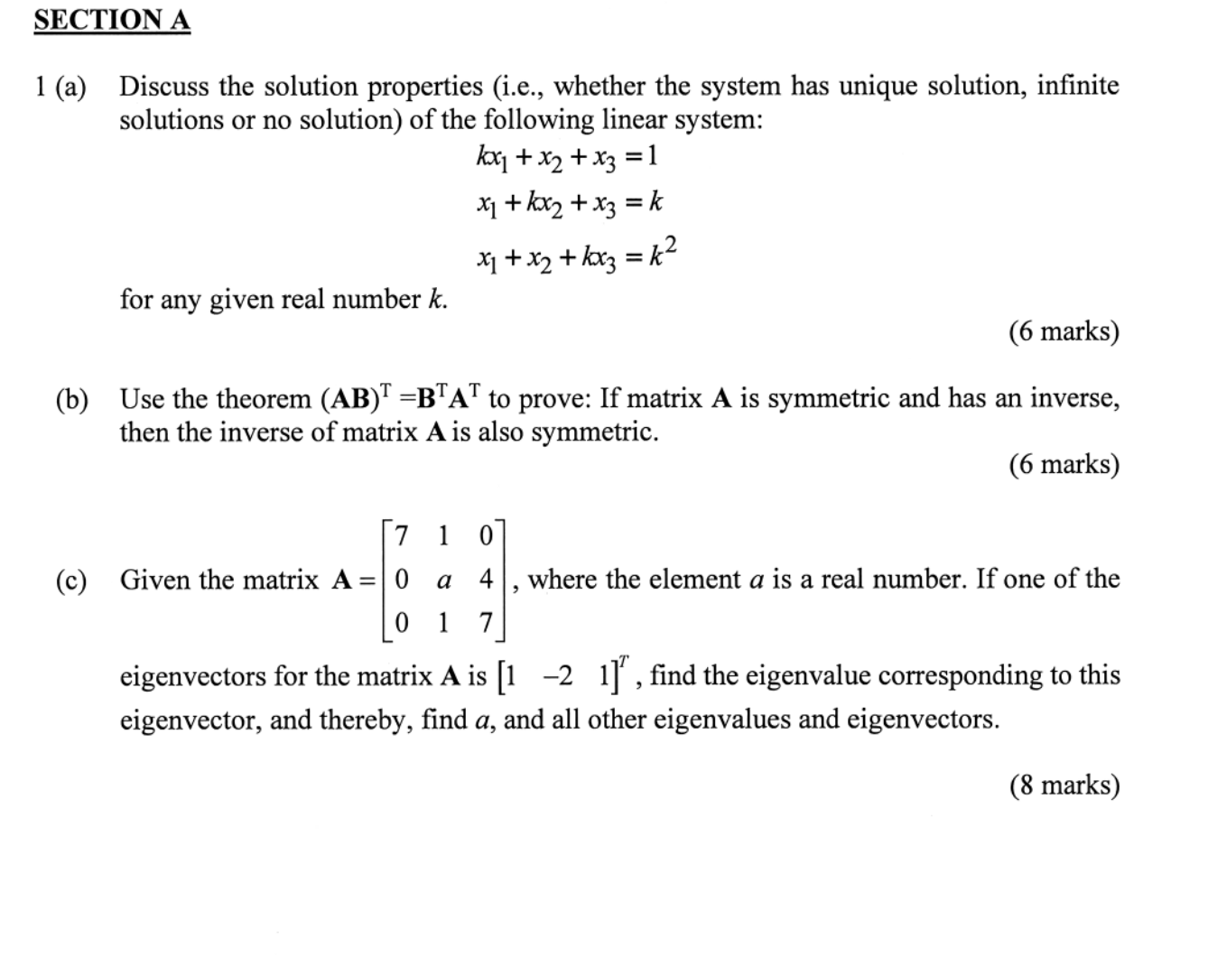 Solved SECTION A1 (a) ﻿Discuss the solution properties | Chegg.com