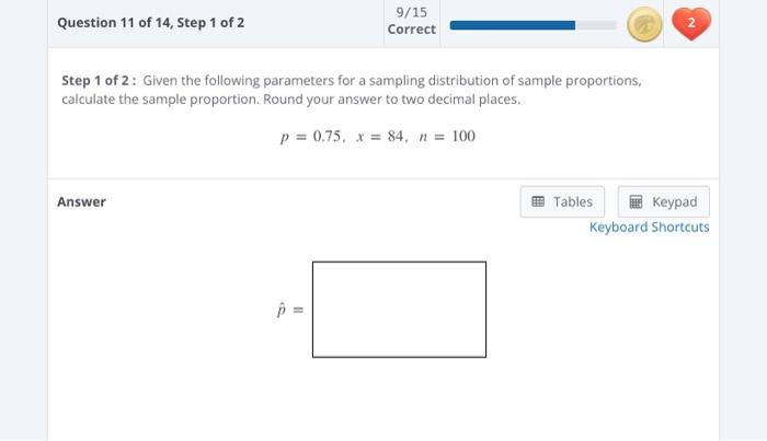 Solved Step 1 of 2: Given the following parameters for a | Chegg.com