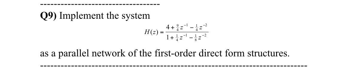 Solved Q9) ﻿PLEASE HAND SOLUTION THANK YOU Implement the | Chegg.com