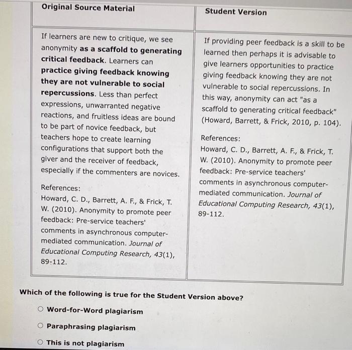Solved Original Source Material Student Version If learners | Chegg.com