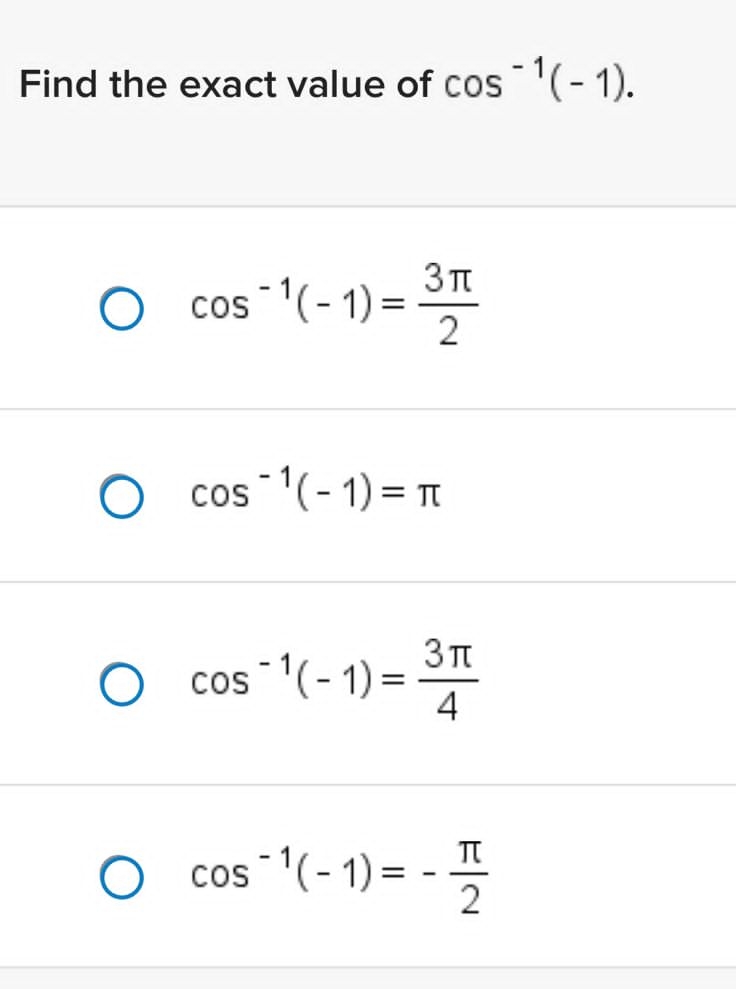 Solved Find the exact value of | Chegg.com