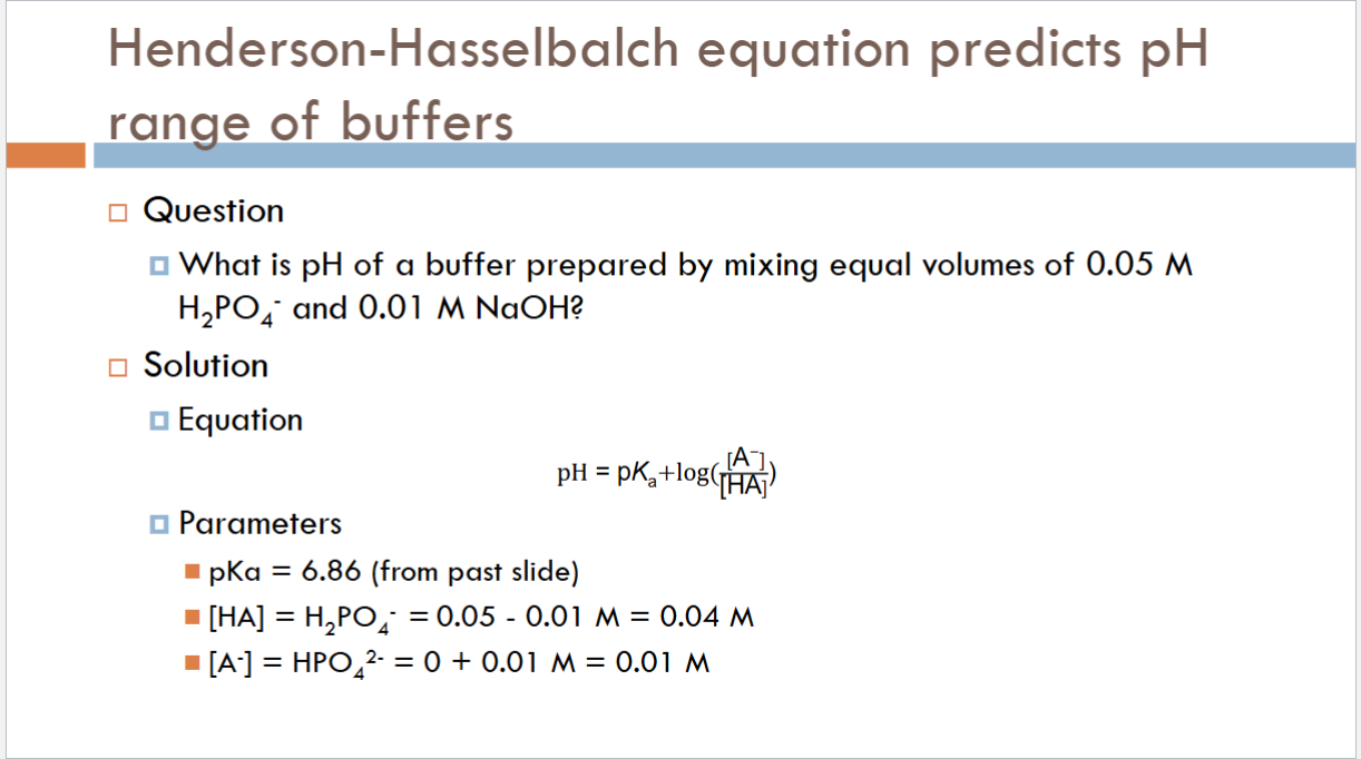 range of ﻿buffersQuestionWhat is pH of ﻿a buffer | Chegg.com