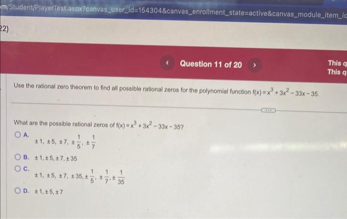 Solved Use the rational zero theorem to find all possible | Chegg.com Solved Use the rational zero theorem to find all possible | Chegg.com