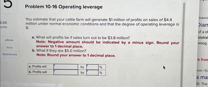 Solved Problem 10-16 Operating leverage You estimate that | Chegg.com