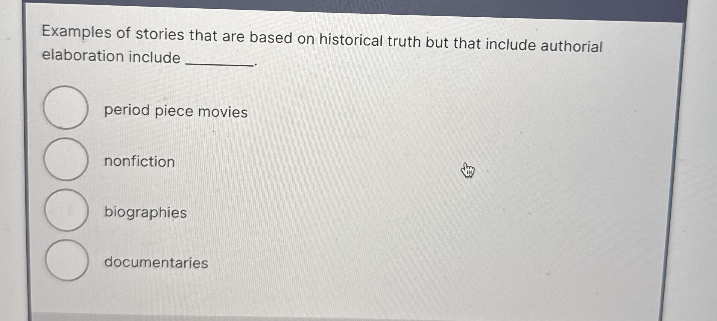 Examples of stories that are based on historical | Chegg.com