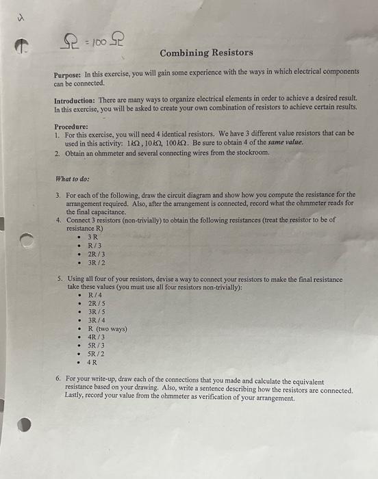 Solved 4 Resiston. Equivalent Resistancei (5/2)R Figure: | Chegg.com