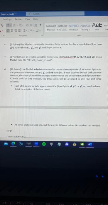 Solved 1. (25 Points) 20 Plot. You must make a single script | Chegg.com