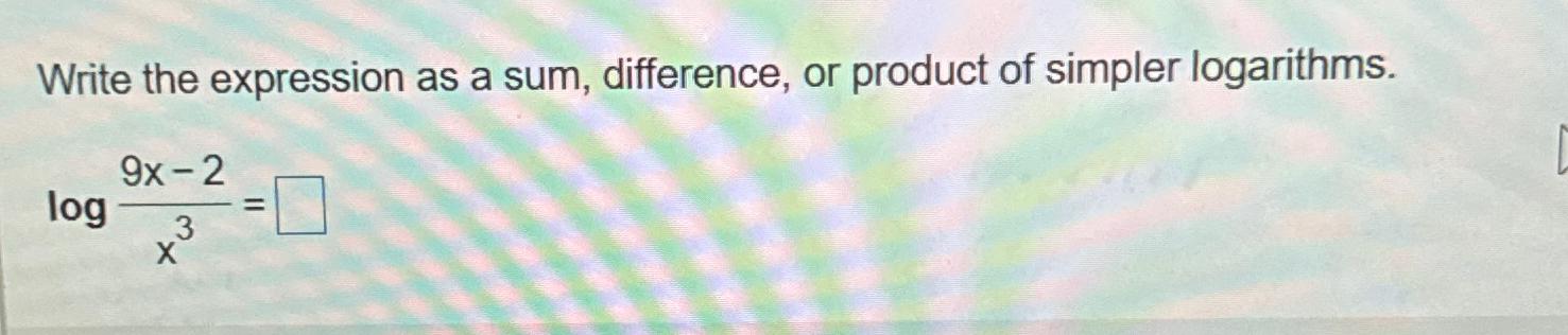 Solved Write the expression as a sum, difference, or product | Chegg.com