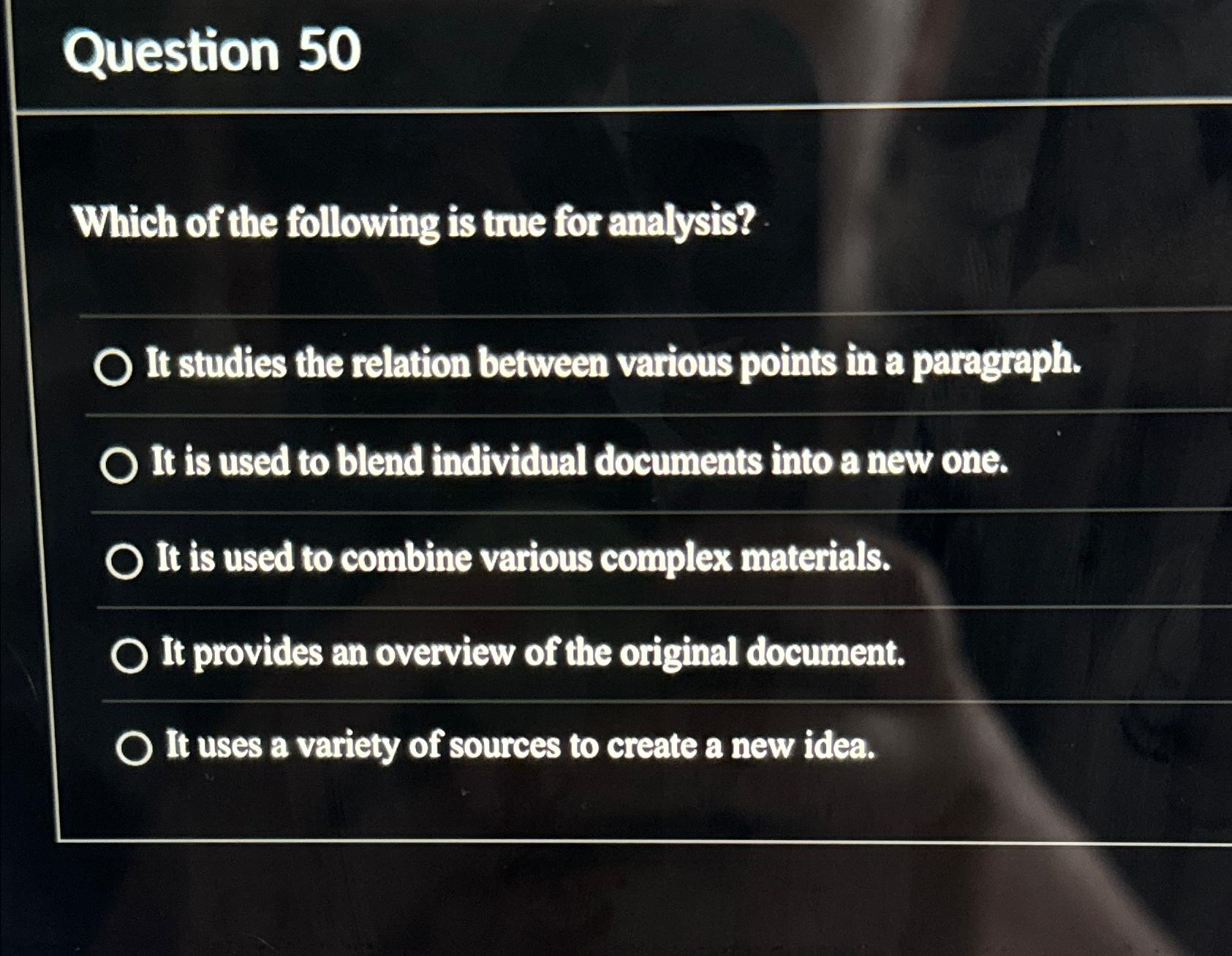 Solved Question 50Which of the following is true for | Chegg.com