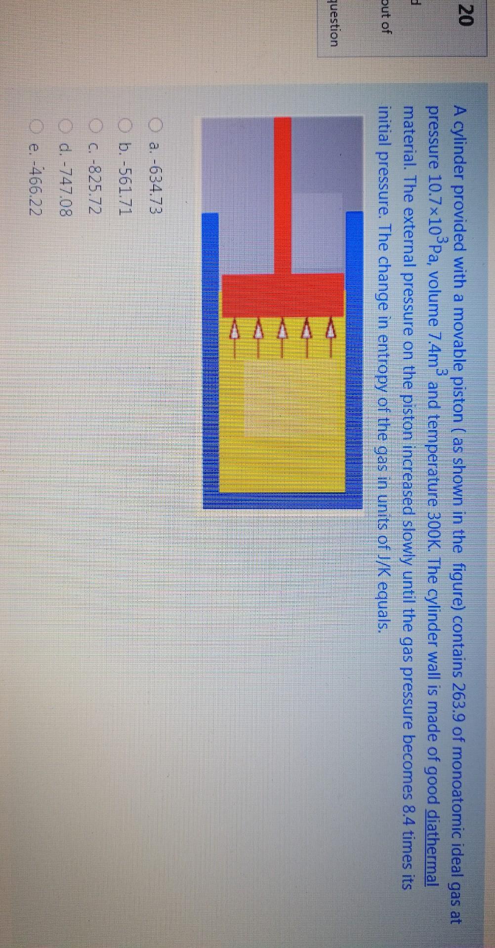 Solved 20 A cylinder provided with a movable piston ( as | Chegg.com