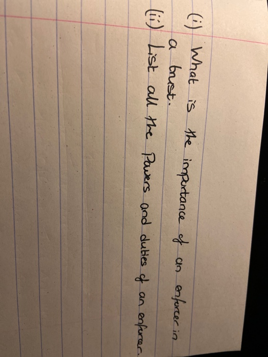 Solved (i) What is the importance of an enforcer in (ii) | Chegg.com