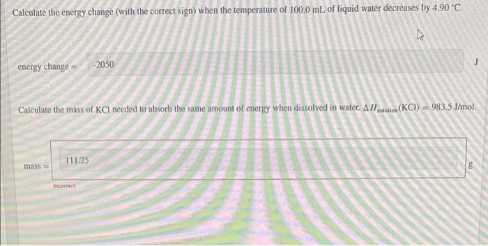 Solved Calculate the energy change (with the correct sign) | Chegg.com