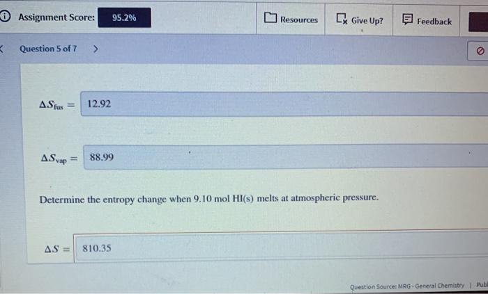 Solved Assignment Score: 95.2% Resources [ Give Up? Feedback | Chegg.com