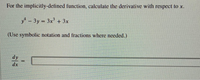 Solved Differentiate with respect to x. (Use symbolic | Chegg.com