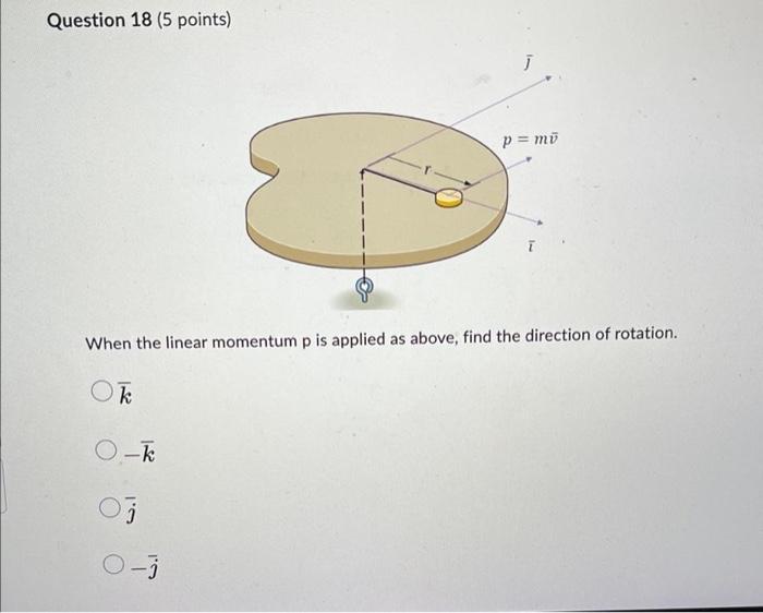 Solved Question 18 ( 5 points) When the linear momentum p is | Chegg.com