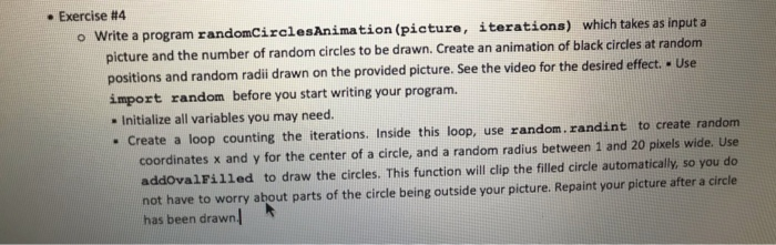 Exercise #4 o Write a program | Chegg.com