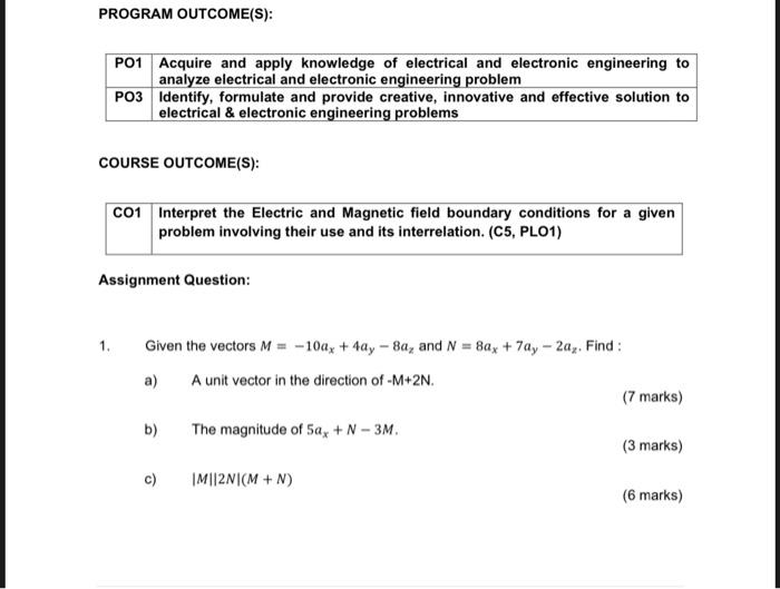 Solved PROGRAM OUTCOME(S): PO1 Acquire and apply knowledge | Chegg.com