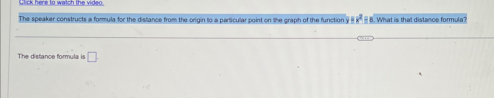 Solved Click here to watch the video.The speaker constructs | Chegg.com