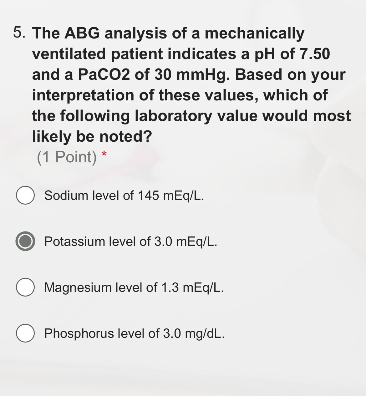 Solved The ABG analysis of a mechanically ventilated patient | Chegg.com