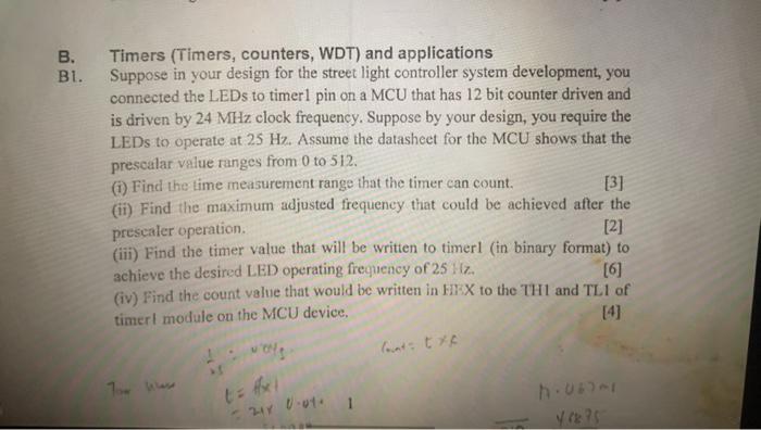 Solved Timers (Timers, counters, WDT) and applications | Chegg.com