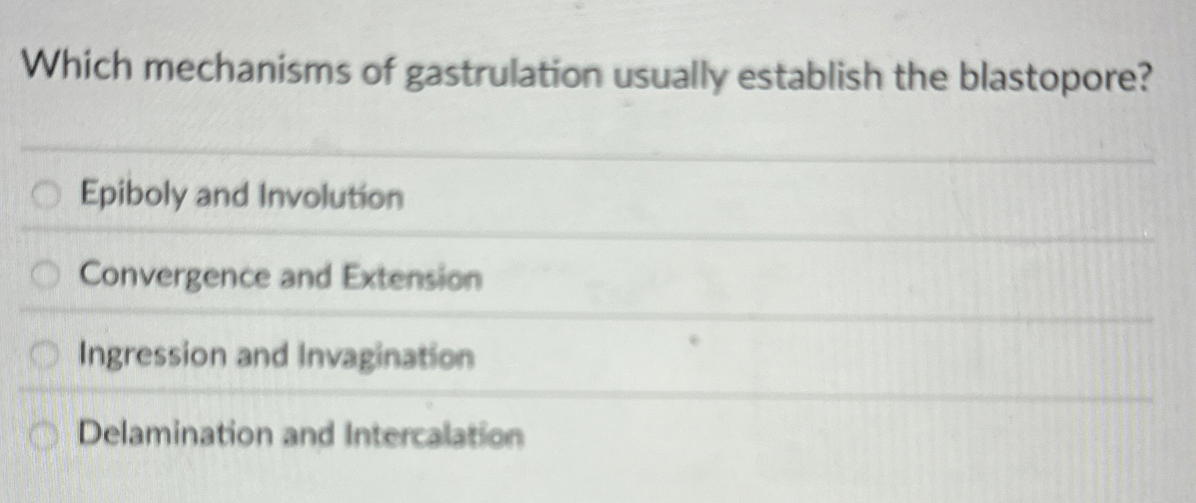 Solved Which mechanisms of gastrulation usually establish | Chegg.com