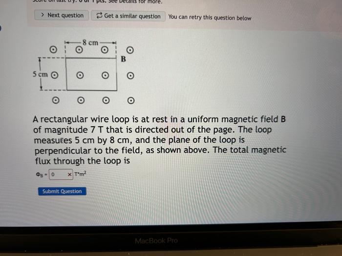 Solved You can retry this question below A rectangular wire | Chegg.com