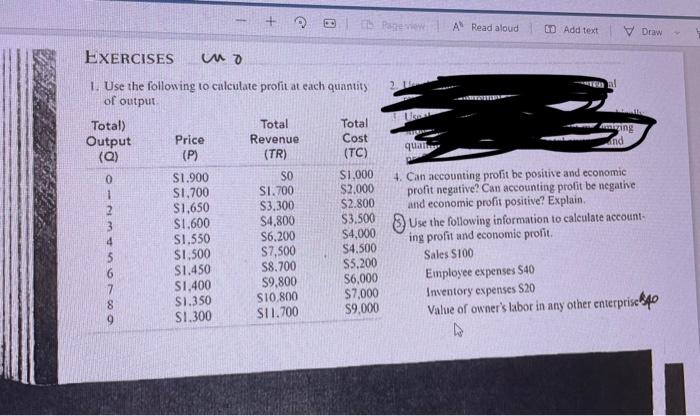 Solved 6. Calculate accounting profit and economic profit | Chegg.com