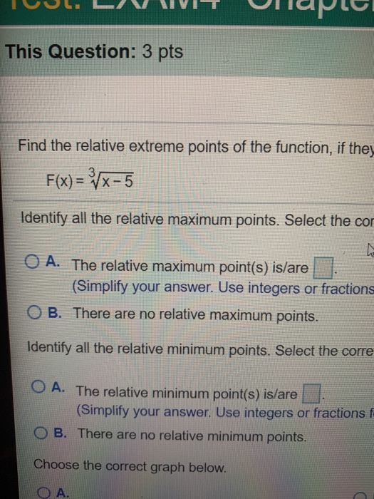 Solved find the relative extreme points of the function if | Chegg.com