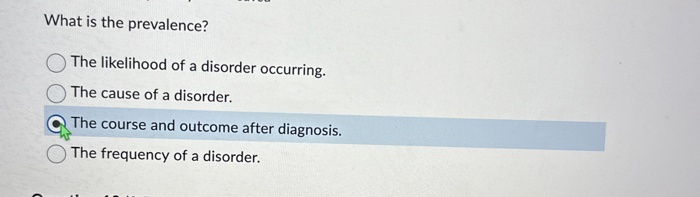 Solved What is the prevalence?The likelihood of a disorder | Chegg.com