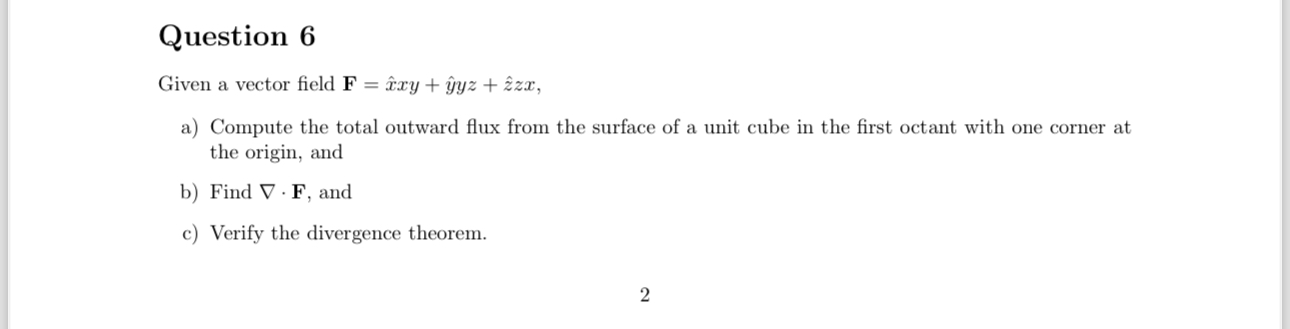 Solved Question 6Given a vector field | Chegg.com