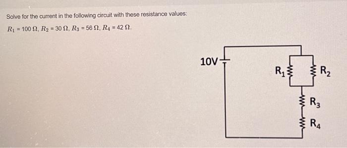 Solved Solve for the current in the following circuit with | Chegg.com