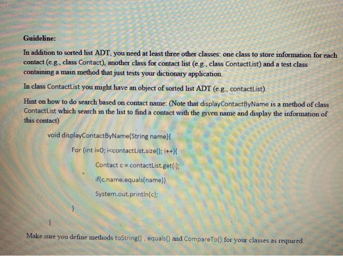Solved In this assignment you will design your own ADT and | Chegg.com