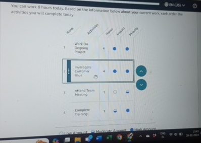 Solved You can work 8 ﻿hours today, Based on the information | Chegg.com