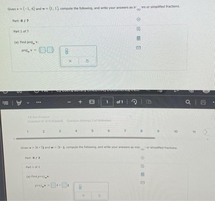 Solved ven r= 7,11) and s= −6,−4), r+s={ File | | Chegg.com