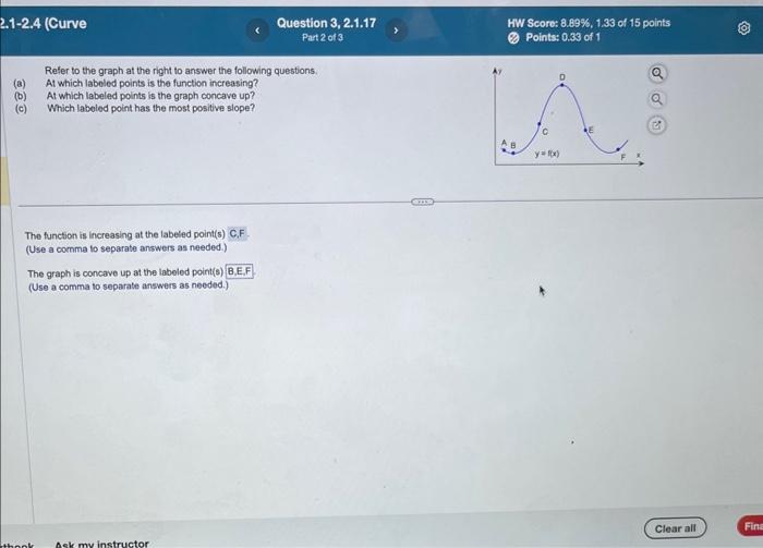 Solved Refer to the graph at the right to answer the | Chegg.com