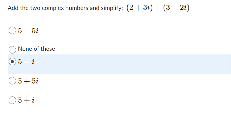 Solved Add the two complex numbers and simplify: | Chegg.com