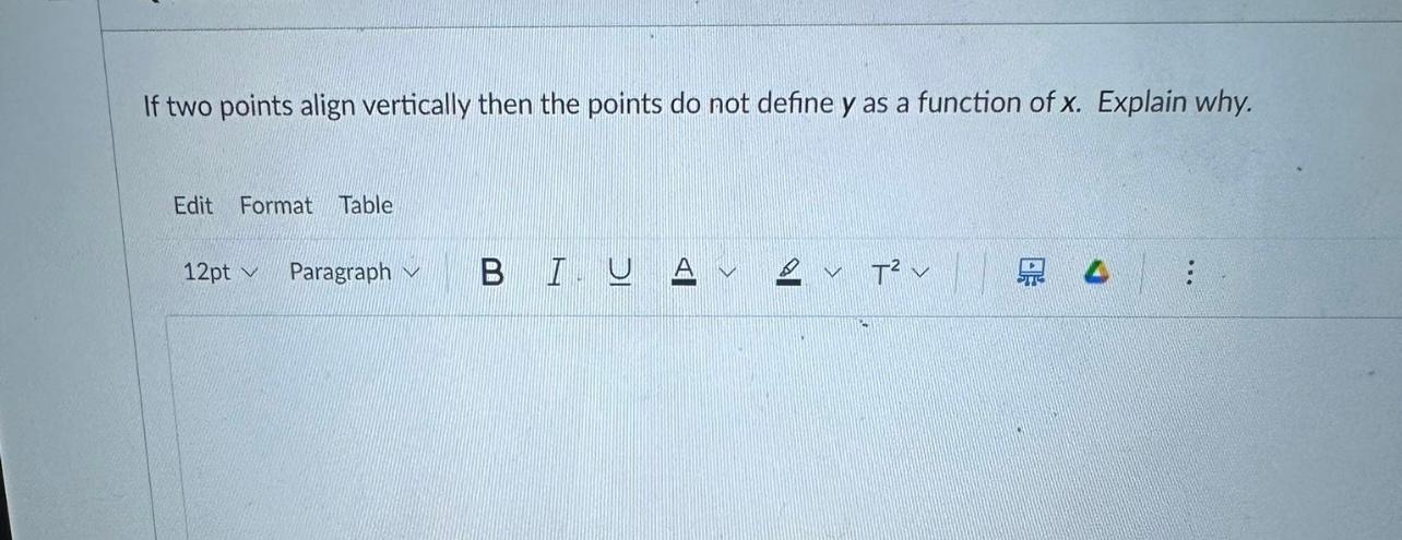 Solved If two points align vertically then the points do not | Chegg.com