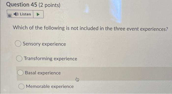 Solved Question 45 (2 points) Listen Which of the following | Chegg.com