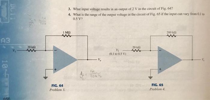 Solved 3. What input voltage results in an output of 2 V in | Chegg.com