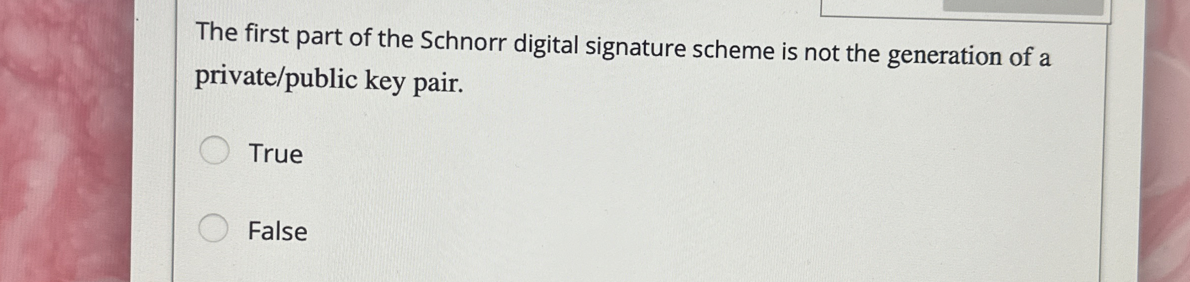 Solved The first part of the Schnorr digital signature | Chegg.com