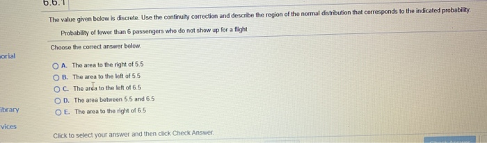 Solved The value given below is discrete. Use the continuity | Chegg.com