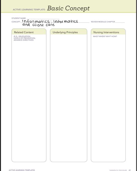 Solved ACTIVE LEARNING TEMPLATE Basic Concept REVIEW MODULE | Chegg.com