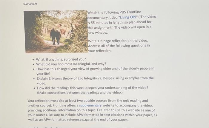 Solved Instructions Watch the following PBS Frontline | Chegg.com