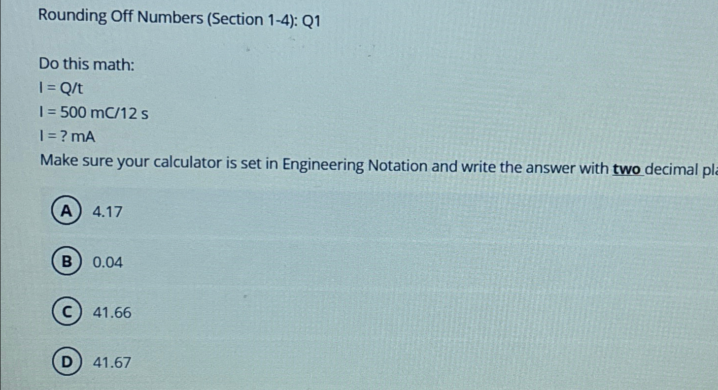 Solved Rounding Off Numbers (Section 1-4): Q1Do this | Chegg.com