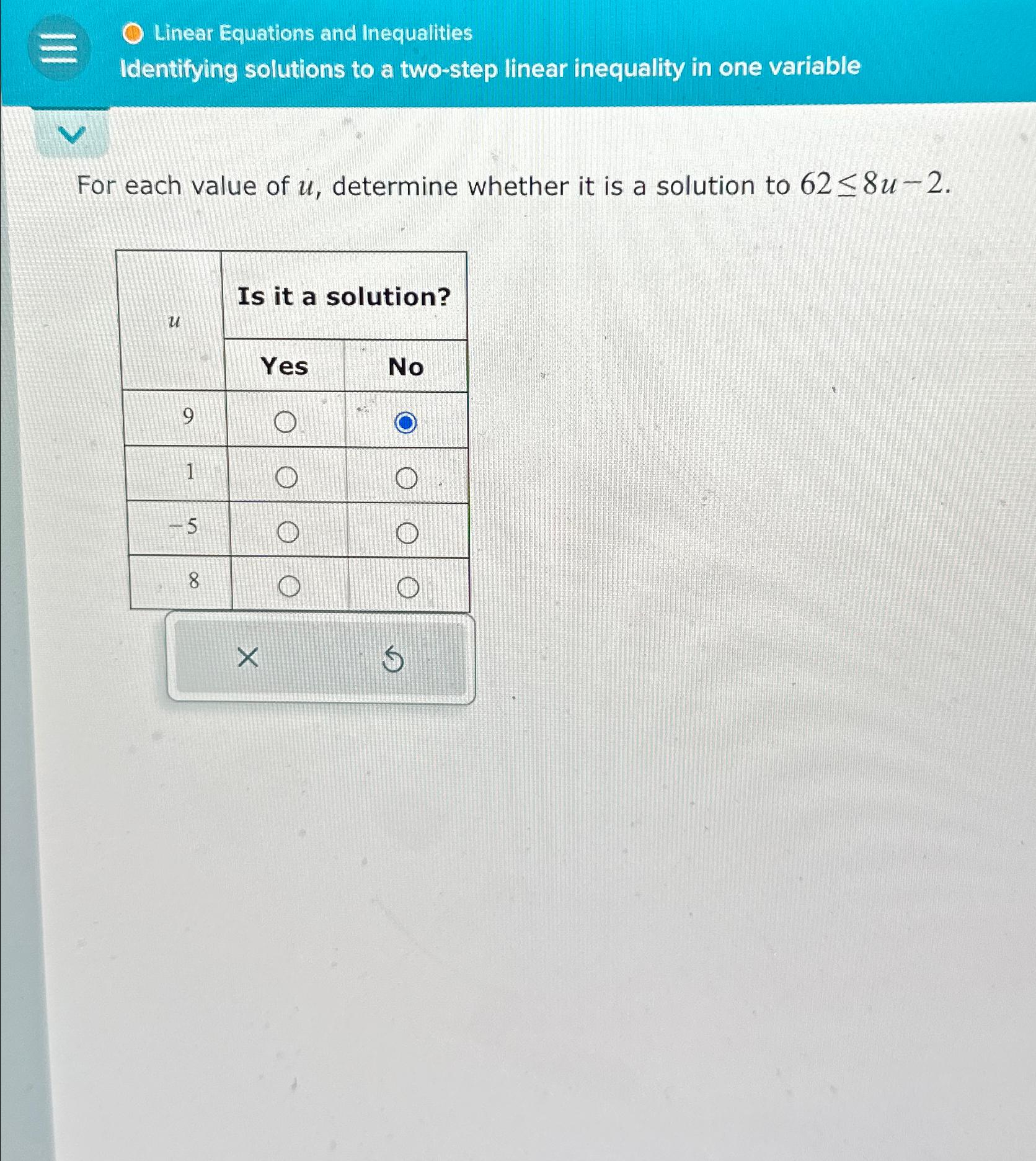 Solved Linear Equations and Inequalities Identifying | Chegg.com