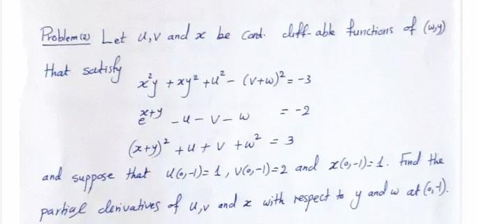 Solved - -2 Problem (2) Let UV and x be cont cliff able | Chegg.com
