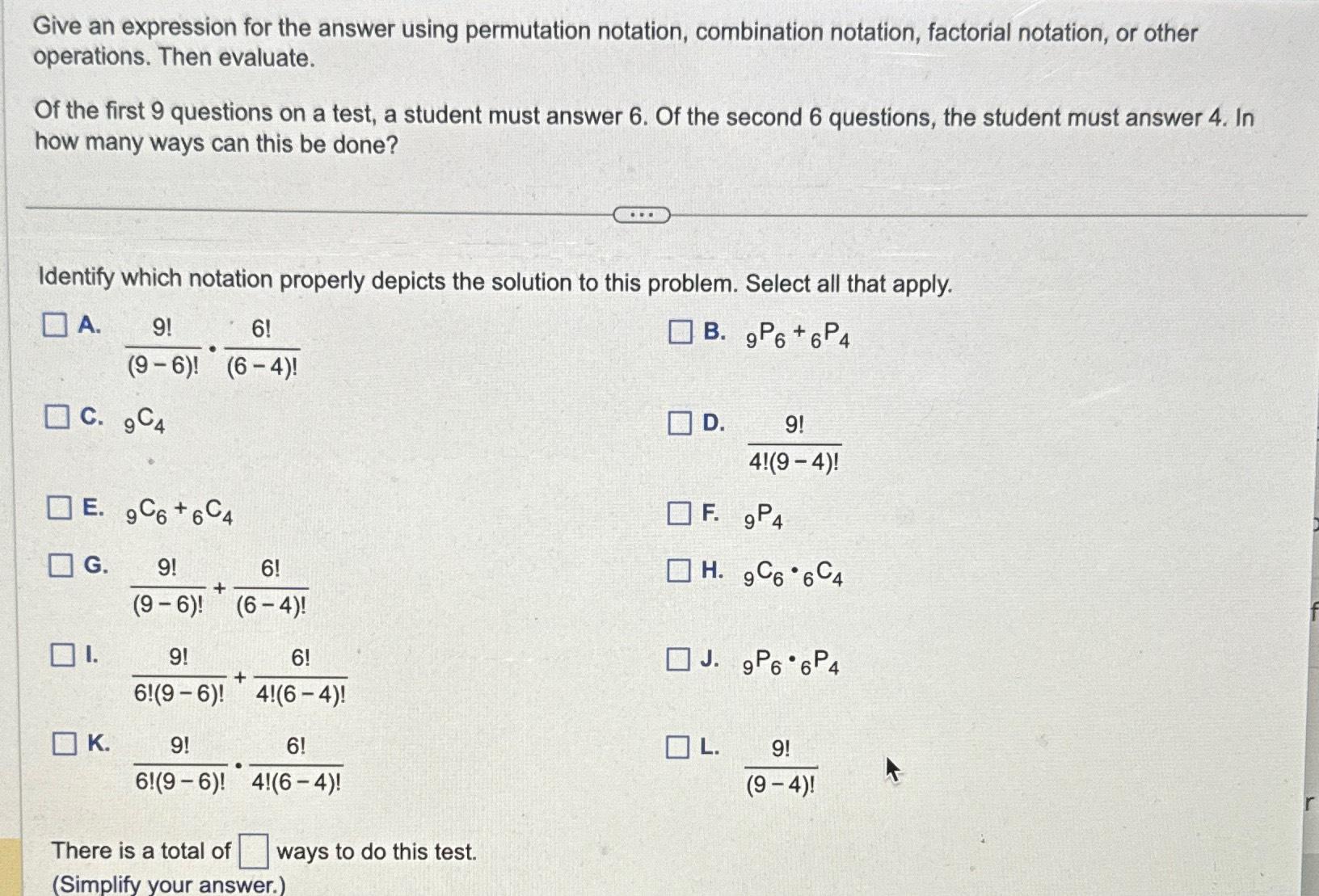 Solved Give An Expression For The Answer Using Permutation