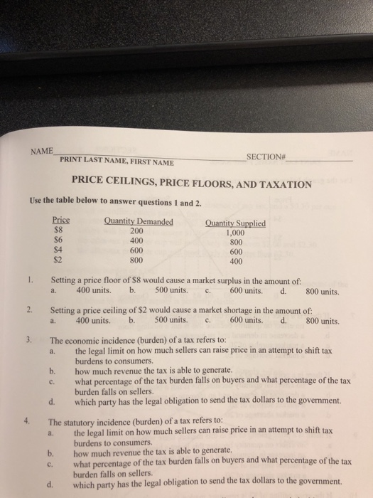 Solved NAME PRINT LAST NAME, FIRST NAME SECTION PRICE | Chegg.com